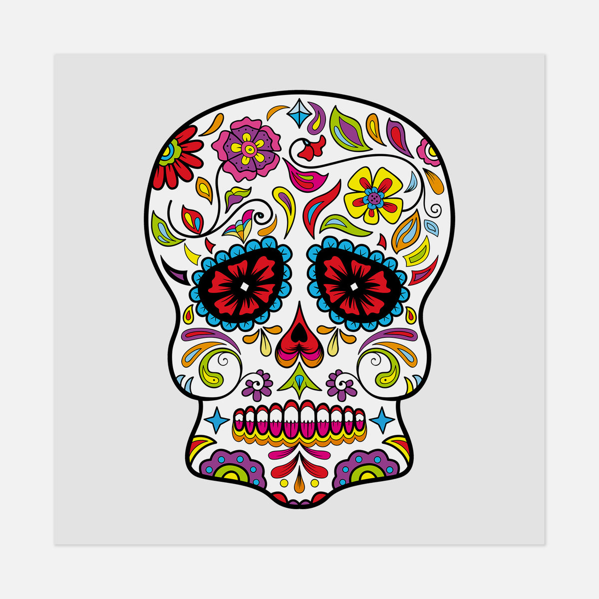Dia De Los Muertos Skull 29 DTF Transfer – SJG Transfers